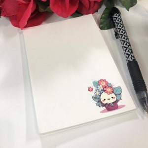 Memo Notepad, Kawaii Planter, Cute Doodle Note Pad, 40 Page Tear off ...