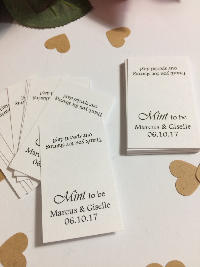 Mint to Be Wedding Tags 25 DIY Custom Kraft Rustic Mint Candy | Etsy