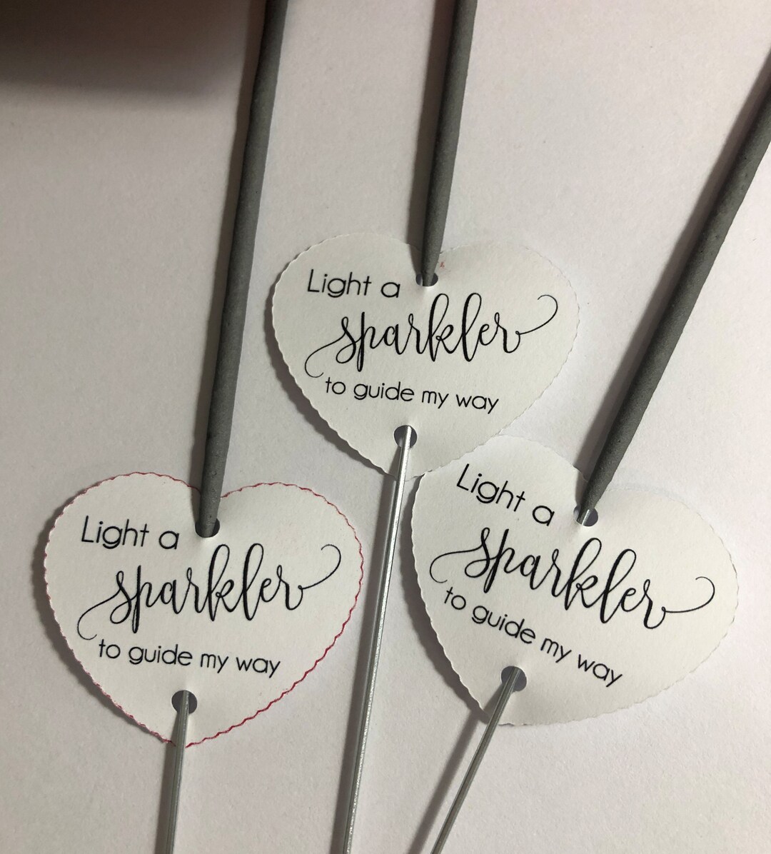 25 Farewell Lighting Ceremony Sparkler Tags for Funeral Service Heart ...