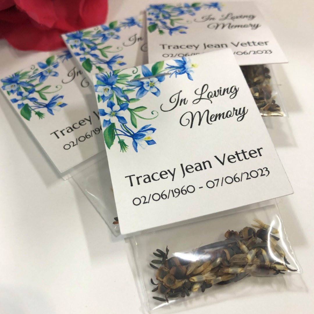 Blue Iris Budget Friendly Funeral Seed Packet Favors, Wildflower Seeds ...