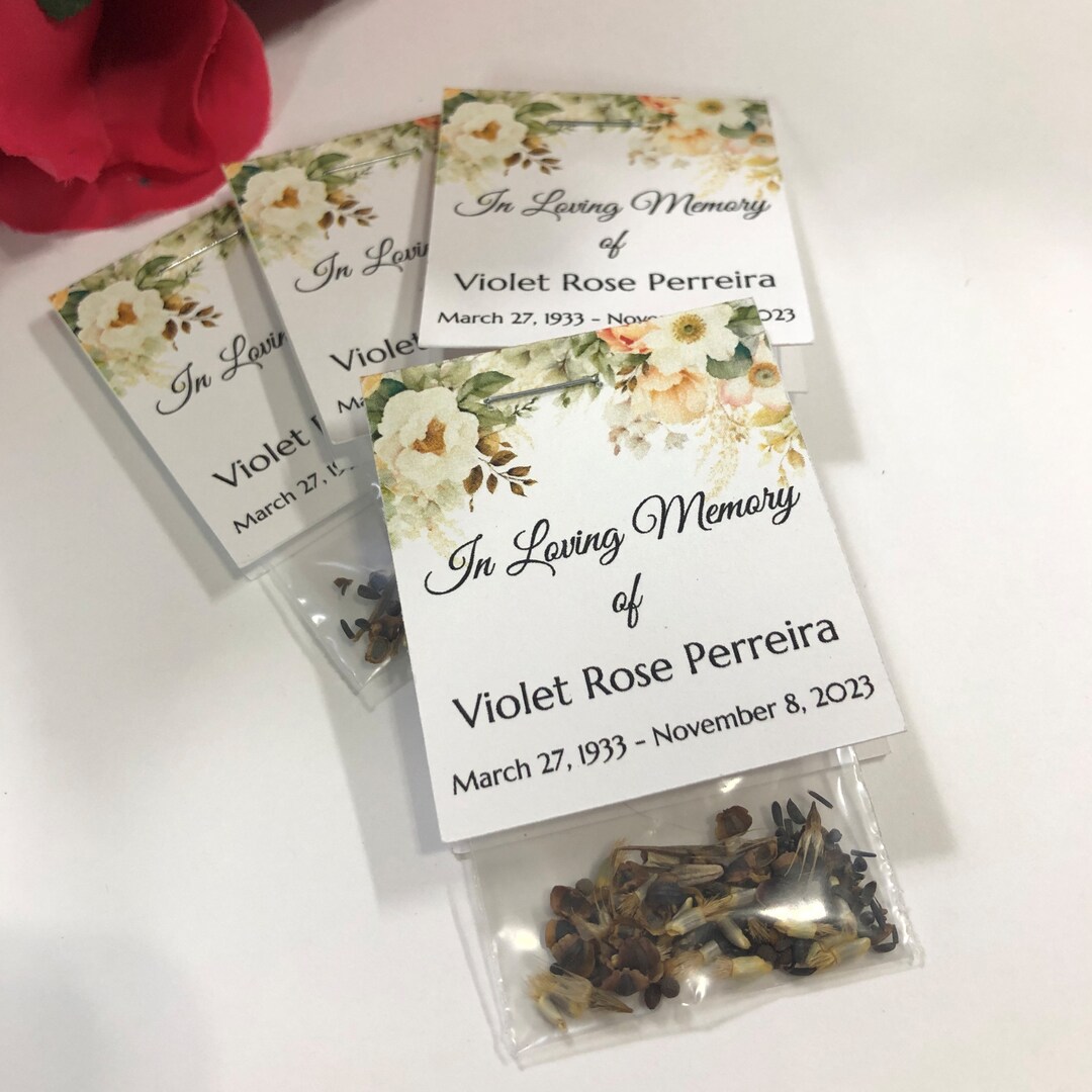 In Loving Memory Seed Packet, Budget Friendly Personalized Funeral ...