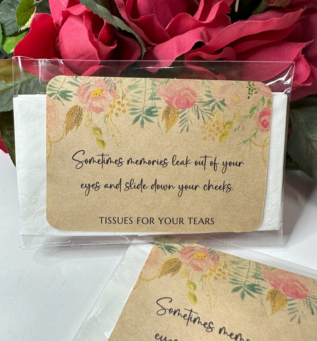 Memorial Sympathy Gift Tissues for Tears Blush Rose Gold in - Etsy