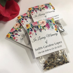 Budget Friendly Funeral Seed Packets, Memorial Service Gifts, Vibrant ...