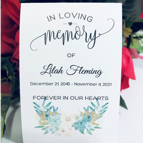 Memorial Seeds Packets - Etsy