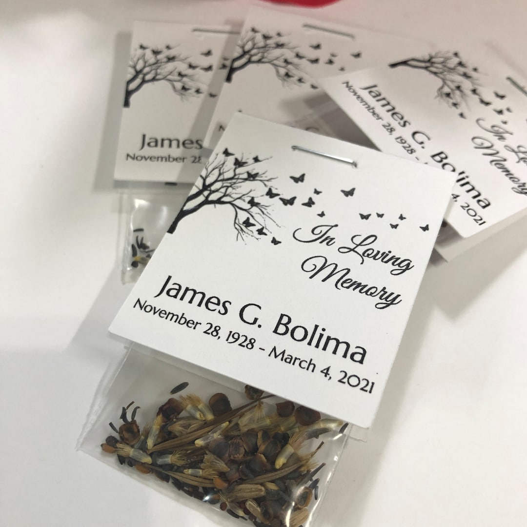 Memorial Seed Packet Budget Friendly Favor, Sachet Sized, Tree of Life ...