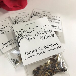 Memorial Seed Packet Budget Friendly Favor, Sachet Sized, Tree of Life ...