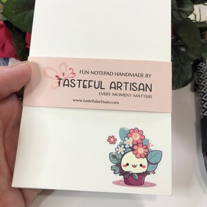 Memo Notepad, Kawaii Planter, Cute Doodle Note Pad, 40 Page Tear off ...