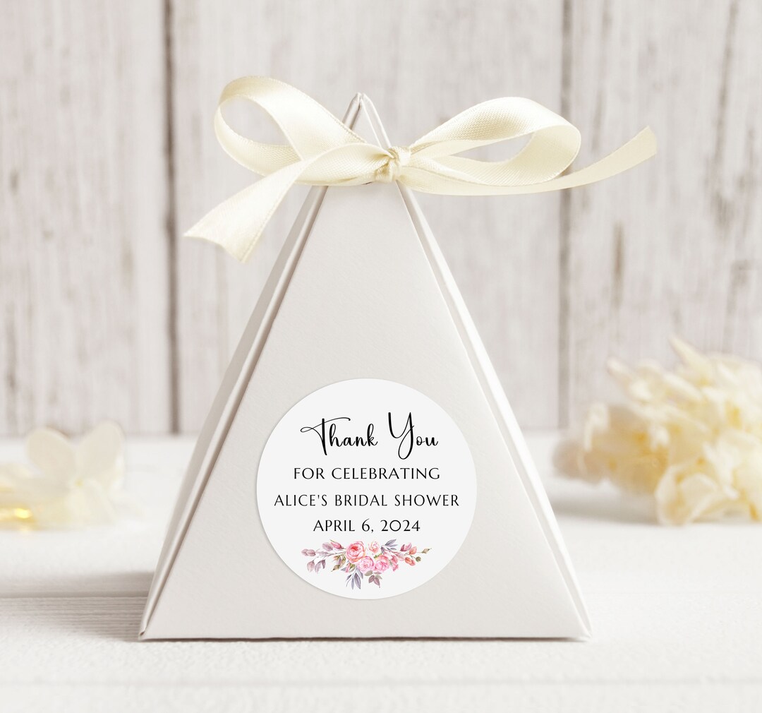 Pink Floral Label Stickers, 1.5 Inches Small Favor Labels, Treat Bags ...