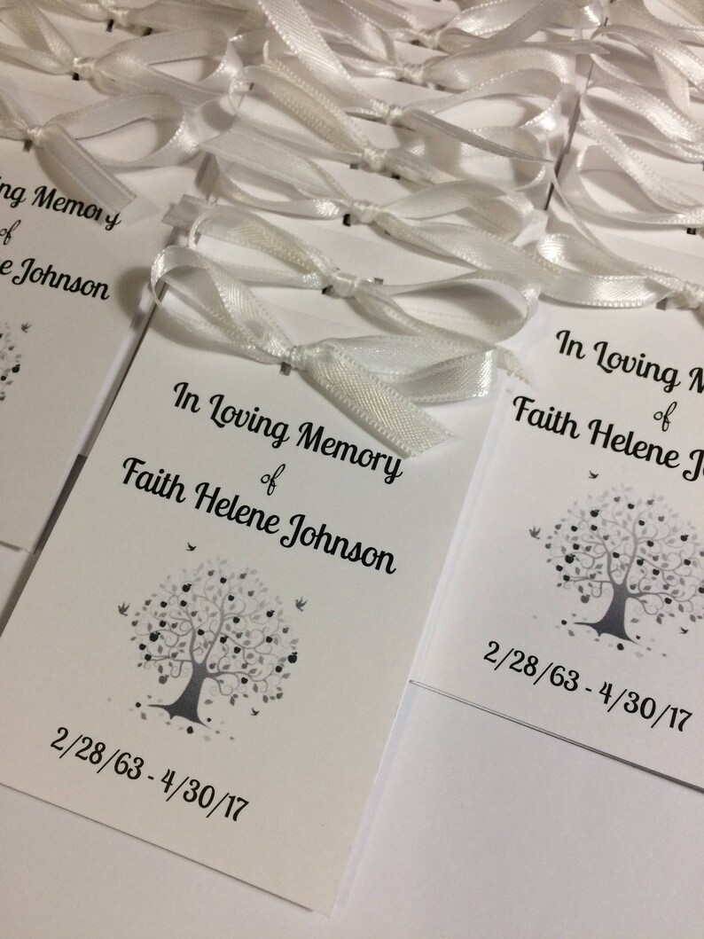 Tree of Life in Loving Memory Seed Packet Card Favors Memorial - Etsy UK