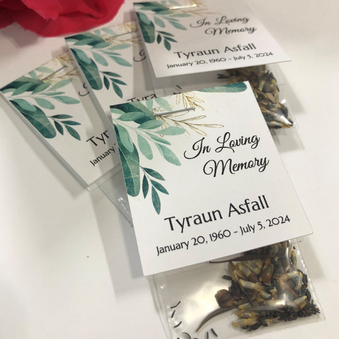 Budget Friendly Funeral Seed Packet Favors, Wildflower Seeds ...