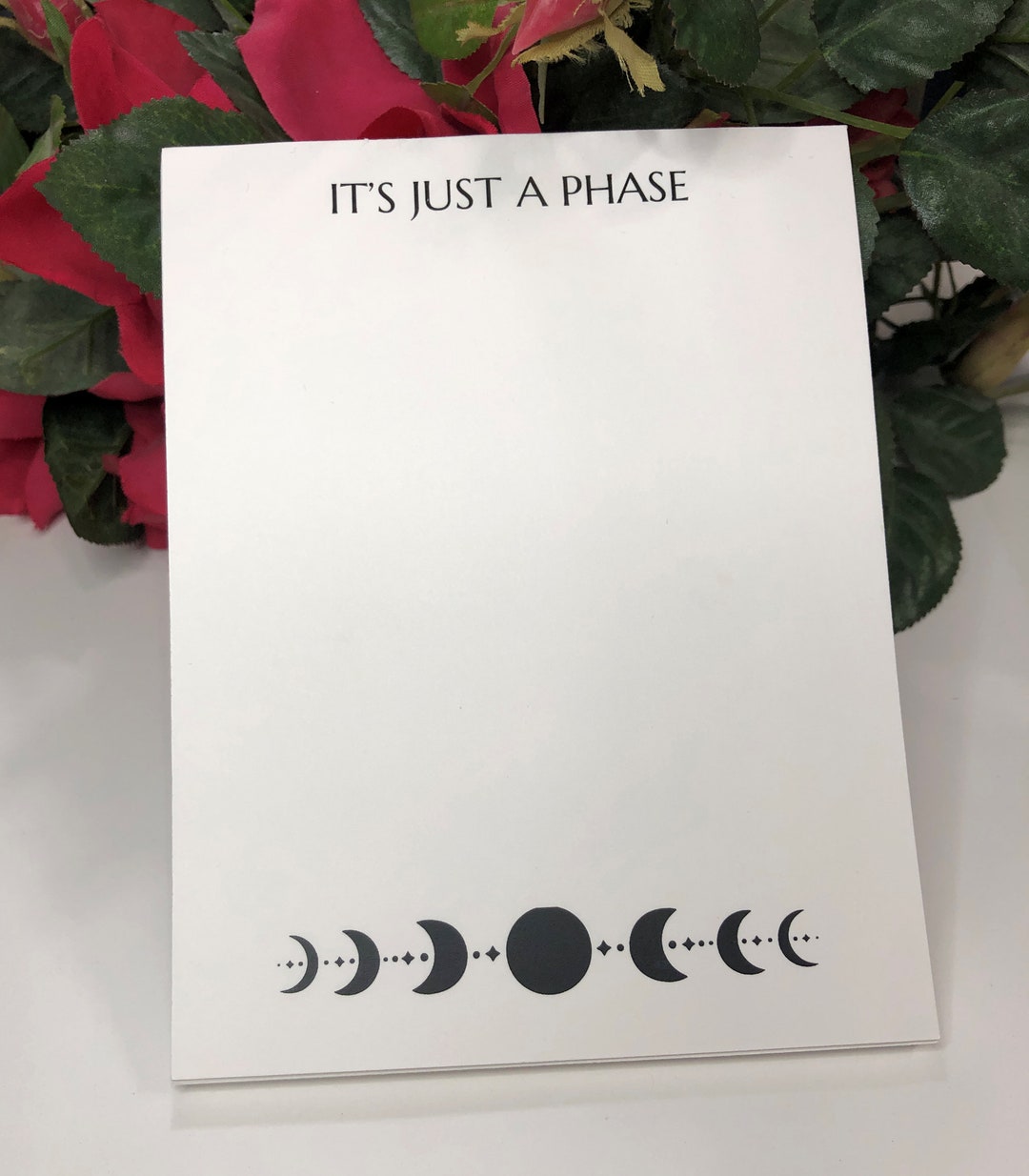 Moon Phases Memo Note Pad, It's Just a Phase, 40 Page Tear off Notepad, Fun Gift for Coworker ...