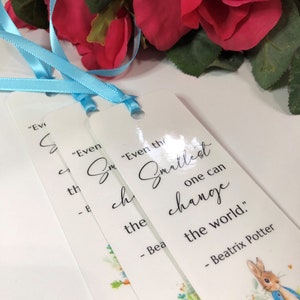 Printed Peter Rabbit Bookmark Favors for Baby Shower Book Theme ...