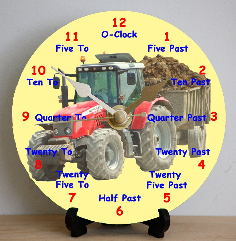 Tractor Clock Learn the Time Tractor 12cm Diameter DIY Metal Clock Kit ...