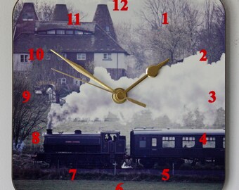 Steam Train Clock - Etsy UK