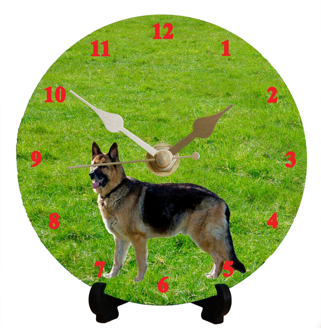 Shepherd Clock 12cm DIY Clock Kit of a German Shepherd by Picture That ...