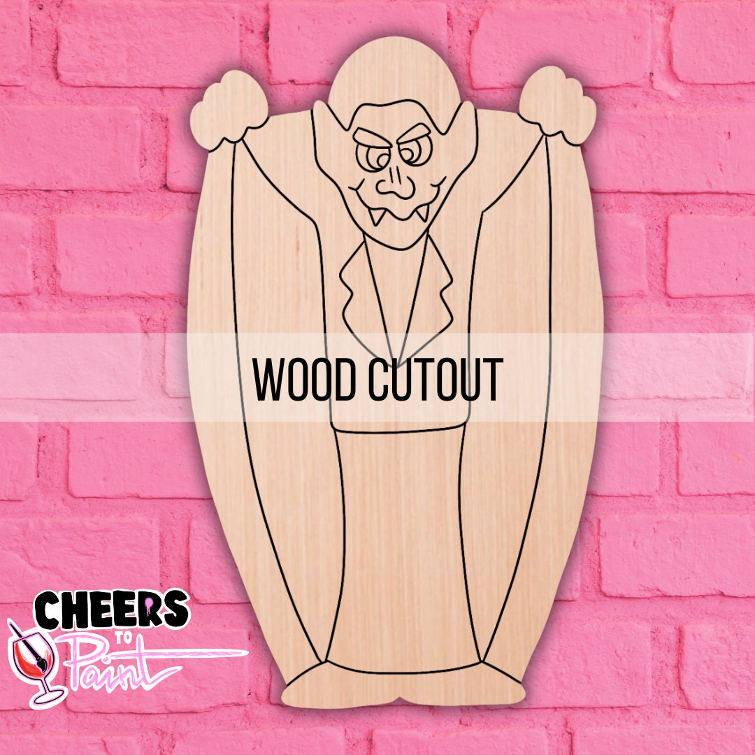 Unfinished Wood Cutout: Dracula Vampire Halloween Door Hanger-sign-wood ...