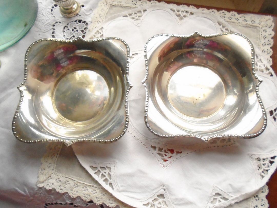 Vintage Silver Plated Condiment Bowls: Wedding Dish Duo - Etsy