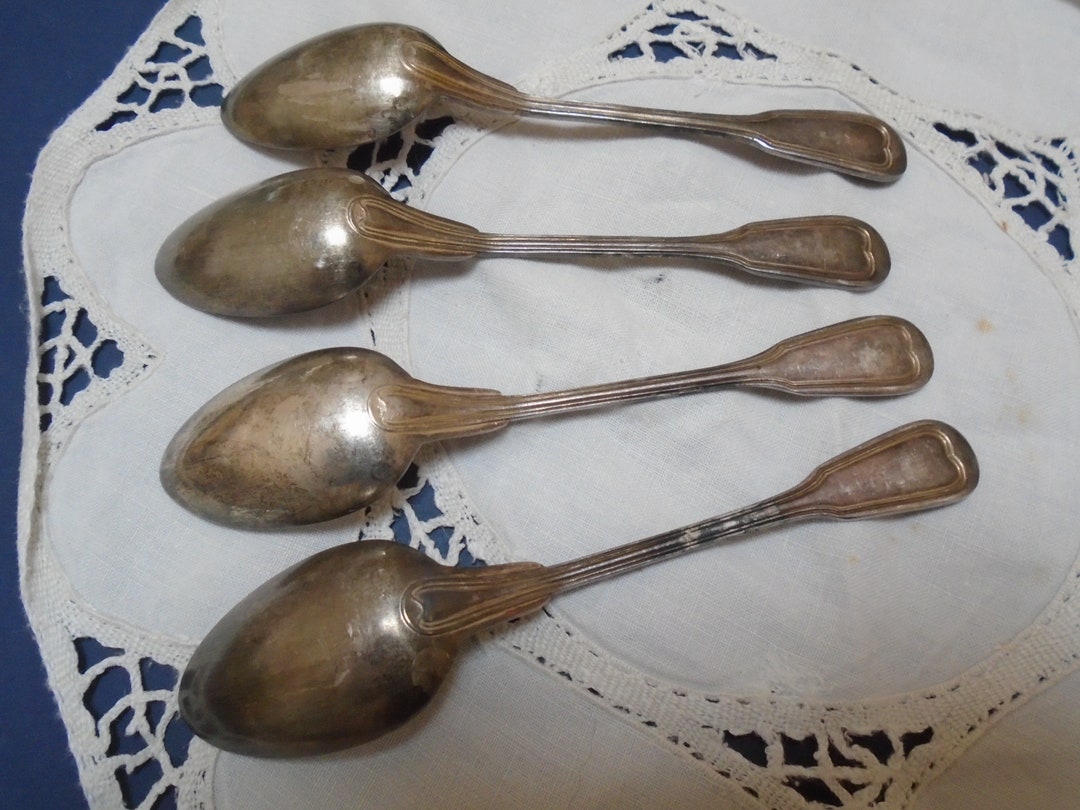Four Antique French Silver Plated Teaspoons Hallmarked - Etsy