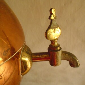 Vintage French Copper Samovar Tea Urn, Decorative Farmhouse Copperware ...