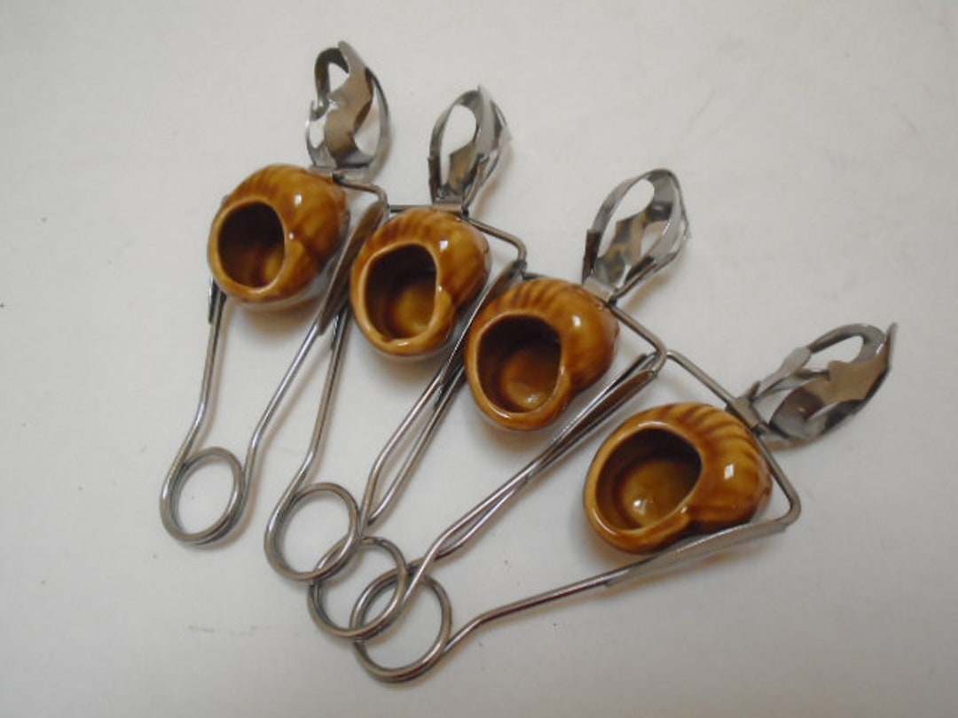4 Vintage French Metal Snail / Escargot Tongs Snail Pincers - Etsy
