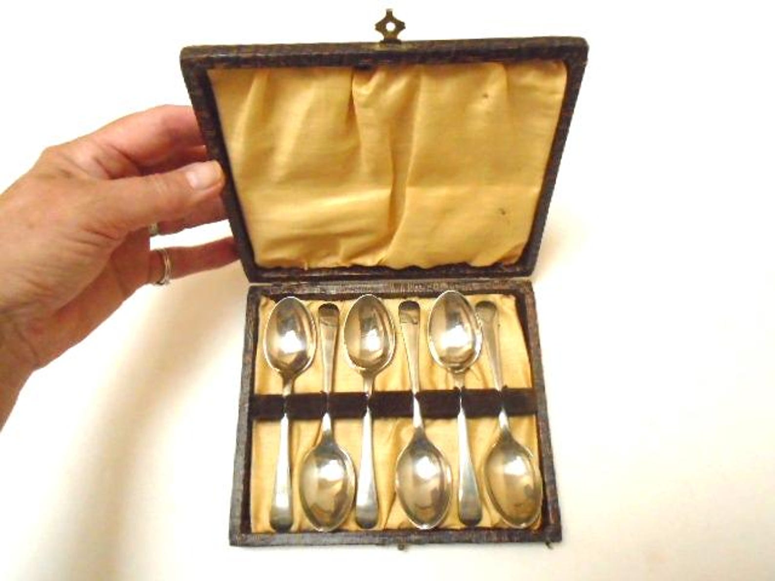 Set of 6 Vintage English Teaspoons , Circa 1950, Stainless Nickel ...