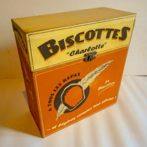 Vintage French Biscuit Box, Rustic Wood Biscuit Barrell. - Etsy