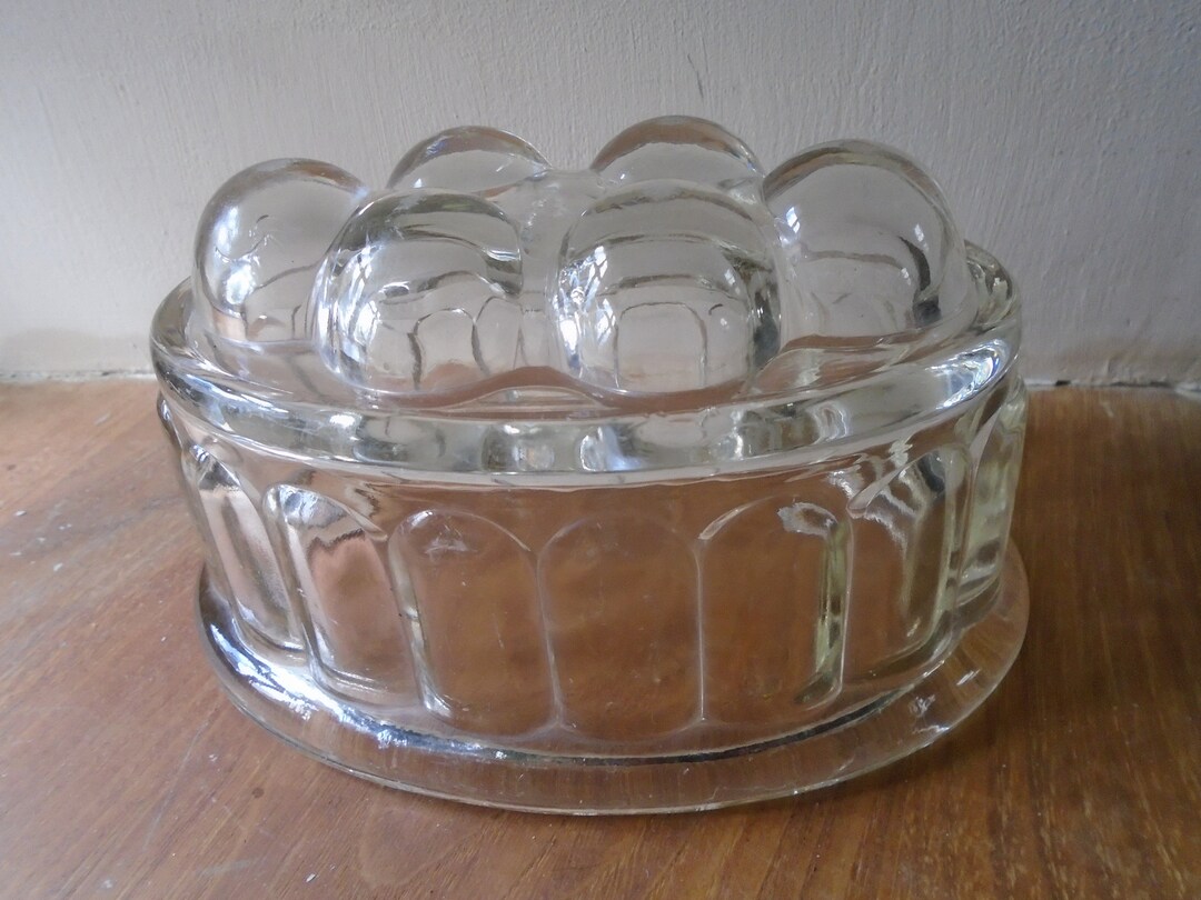 Vintage French Glass Jelly Mold: 1950s Kitchen Decor - Etsy