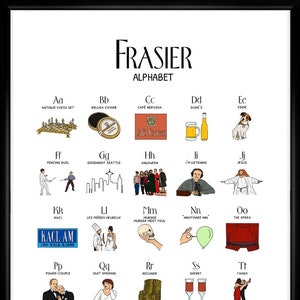 Printable Wall Art | Frasier Alphabet Digital Poster - A3 - 11x17 ...