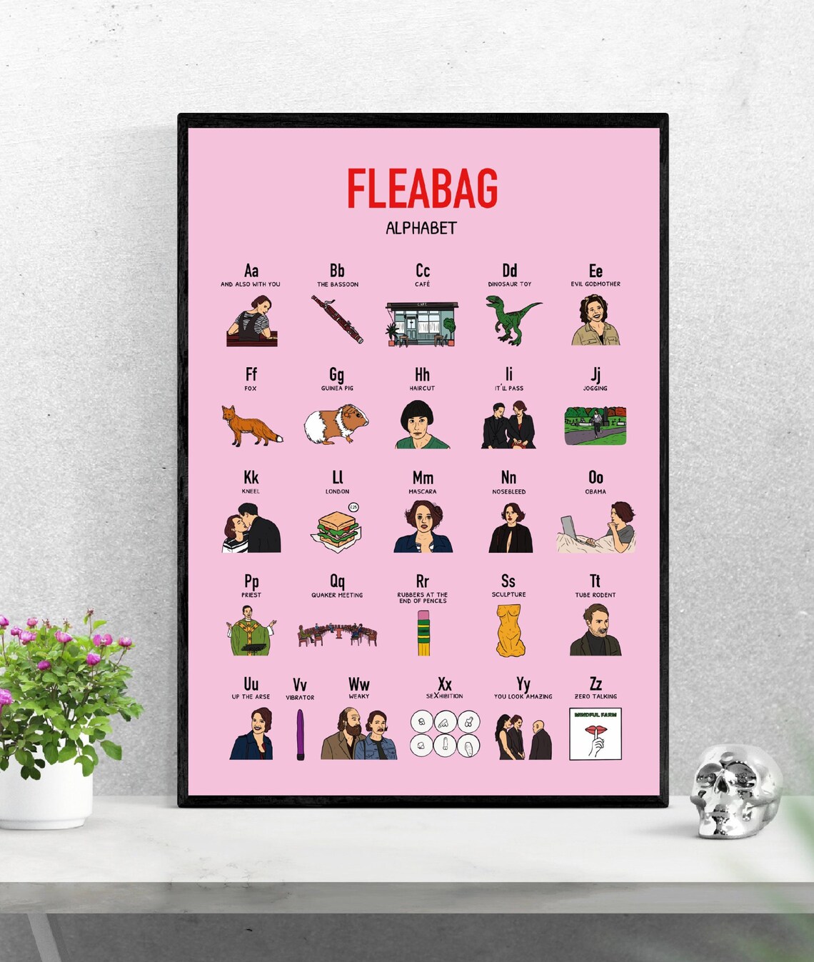 Fleabag Poster - Instant Download- Pink Poster - Etsy