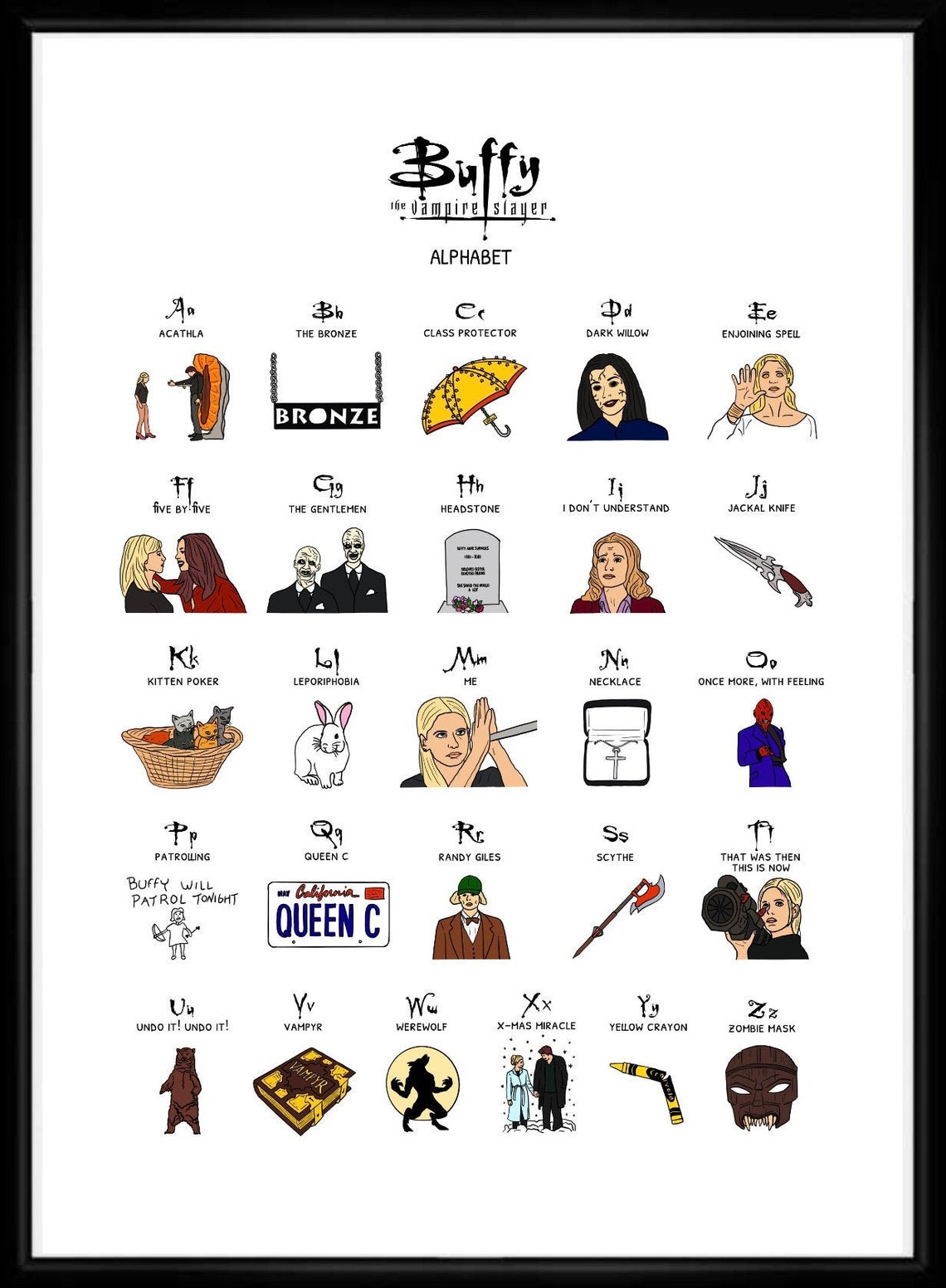 Printable Wall Art Buffy the vampire slayer digital poster | Etsy