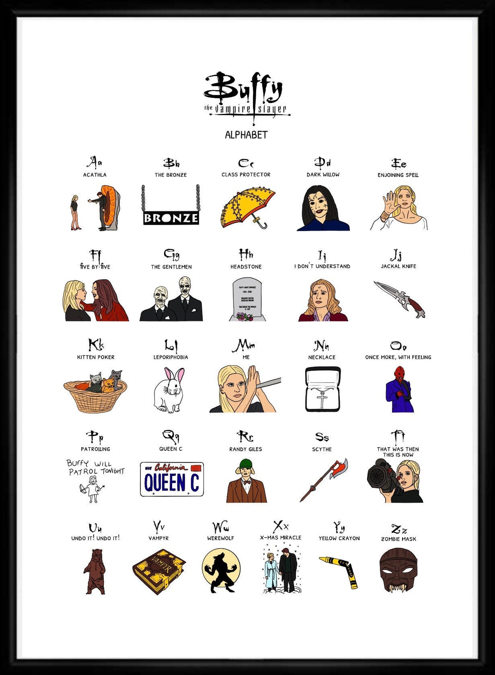 Printable Wall Art Buffy the Vampire Slayer Digital Poster - Etsy Sweden