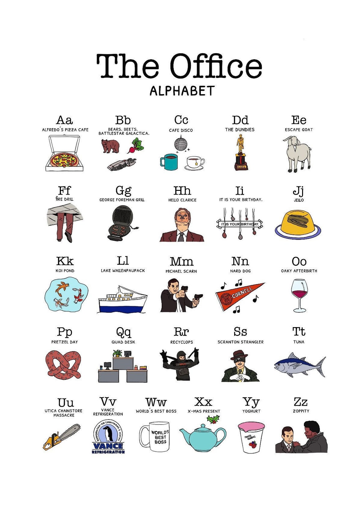 Printable Wall Art the Office Digital Poster A3 11x17 - Etsy