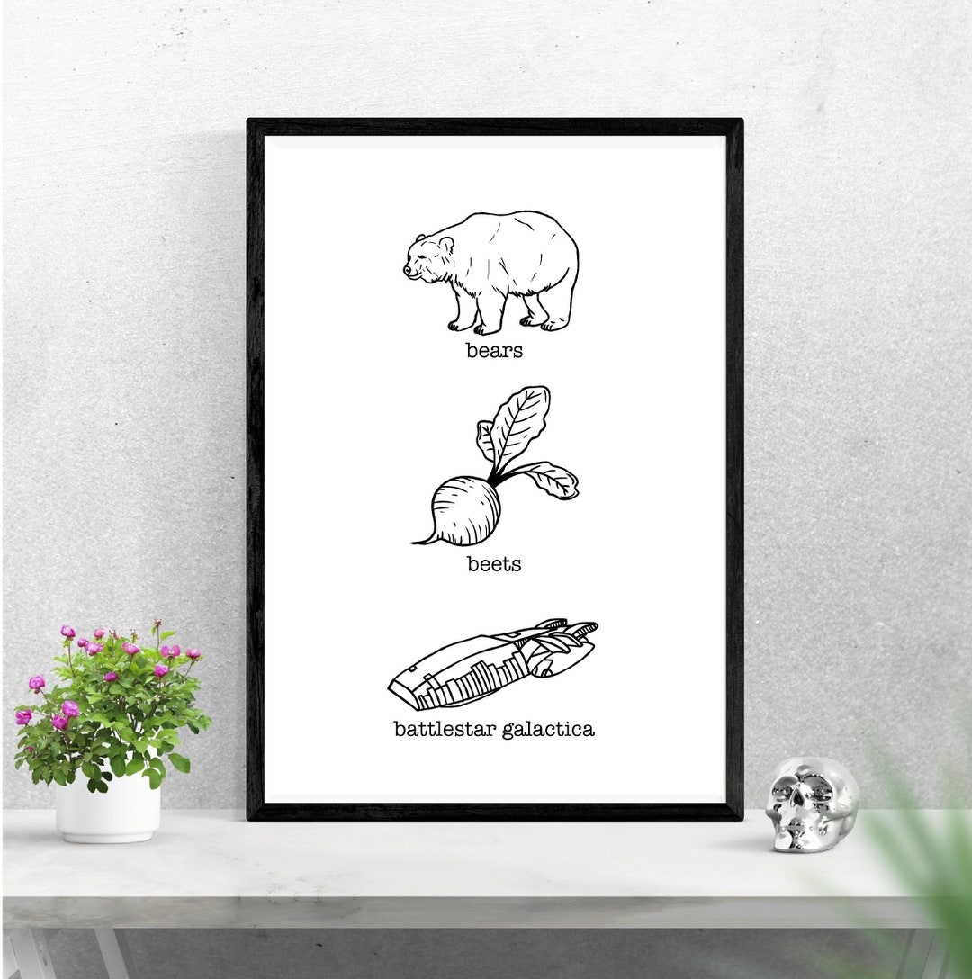 The Office Poster - DOWNLOADABLE - Bears Beets Battlestar Galactica - Etsy