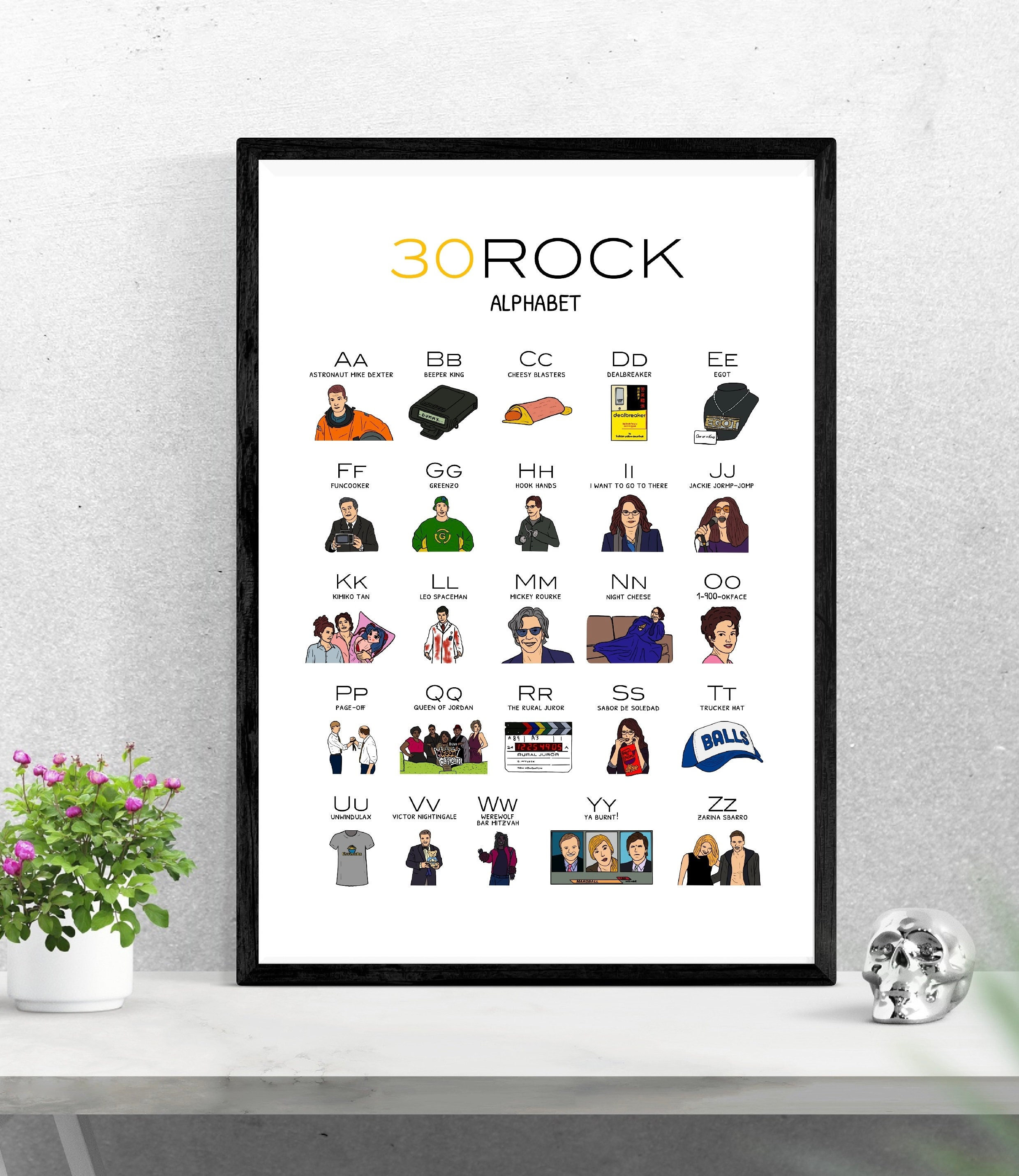 Printable Wall Art 30 Rock 30 Rock Poster Digital Download A3 11x17 ...