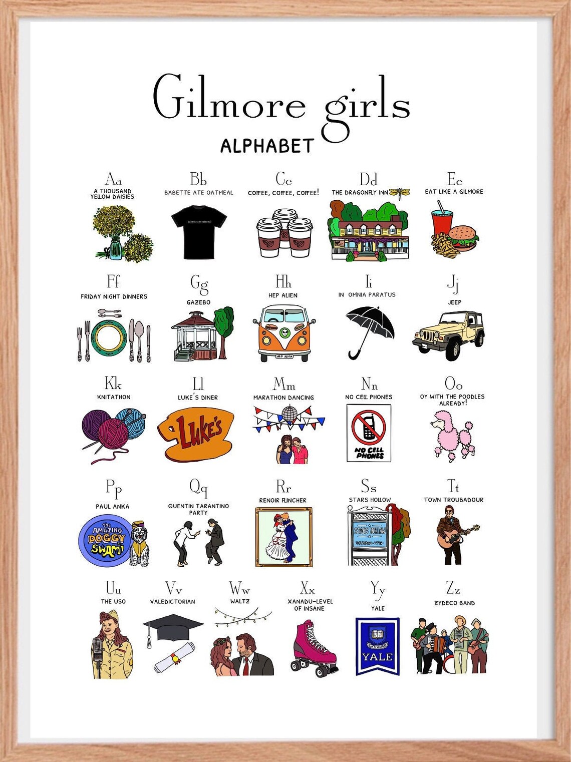 Printable Wall Art Gilmore Girls Digital Poster A3 11x17 | Etsy