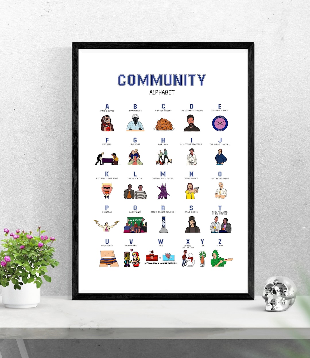 Printable Wall Art | Community Tv Show Digital Poster - A3 - 11x17 ...