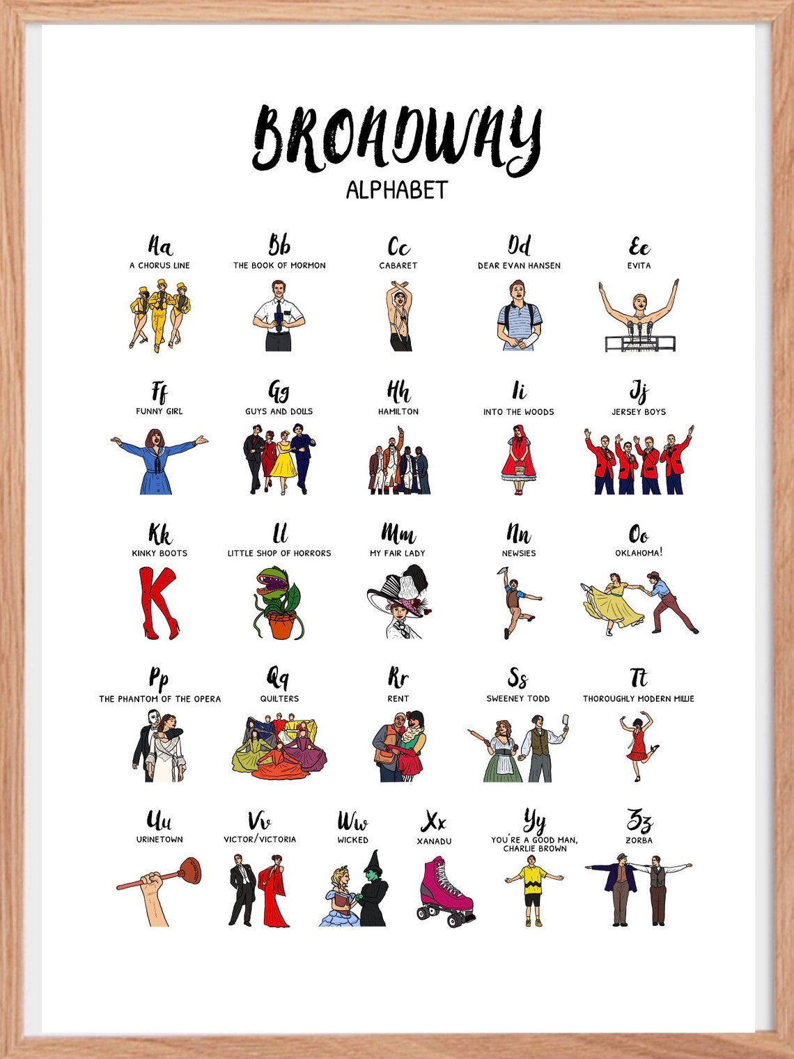 Printable Wall Art | Broadway Musical Digital Poster - A3 - 11x17 ...