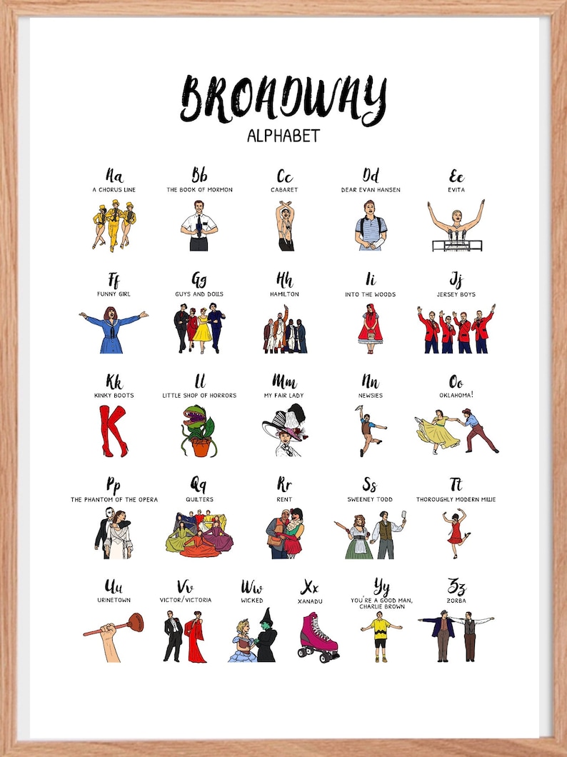 Printable Wall Art | Broadway Musical Digital Poster - A3 - 11x17 ...