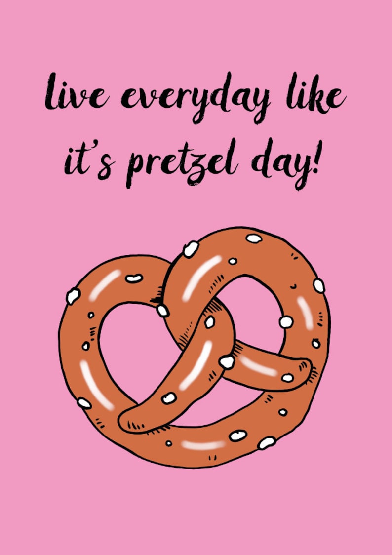 Printable Poster- the Office Pretzel Day - Downloadable - Etsy