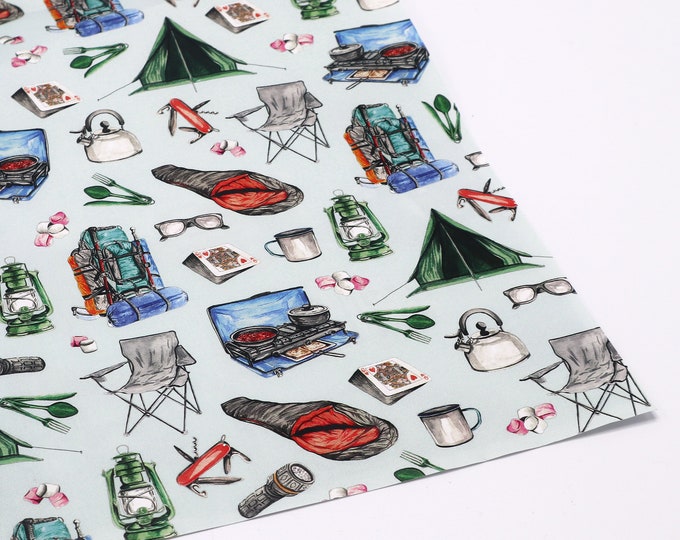 Camping Gift Wrap, Camping Gift, Gift for Camper, Camping Gift, Camping ...