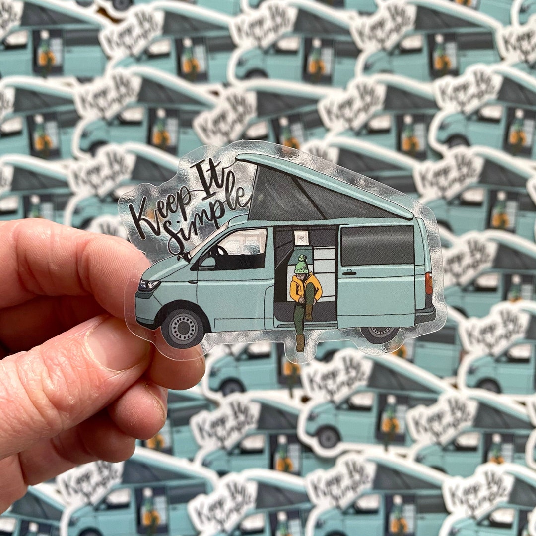 Van Life Sticker - Keep It Simple Van Vinyl Transparent Sticker ...