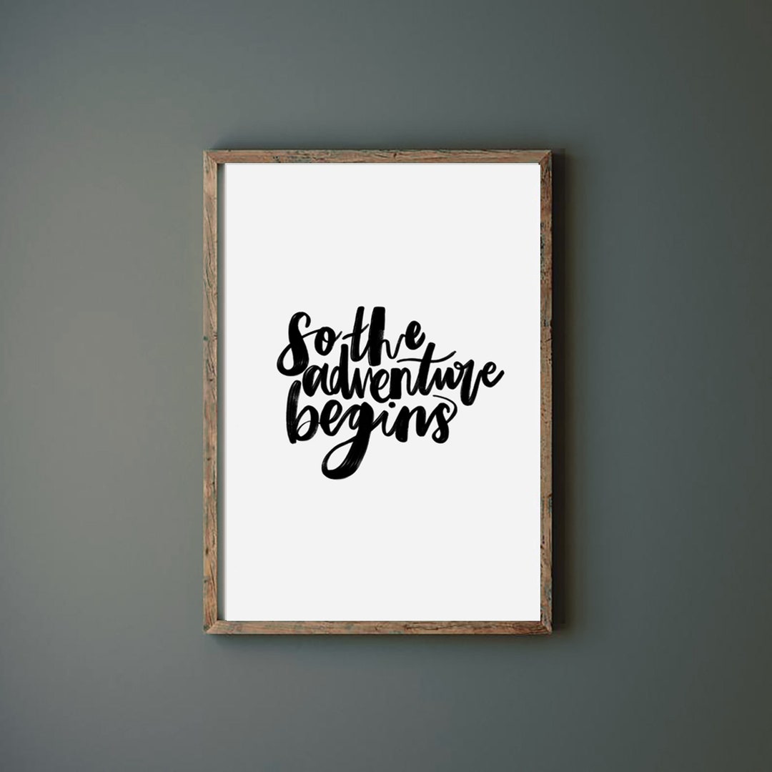 Granola Girl Decor - so the Adventures Begin Art Print - Adventure Wild ...