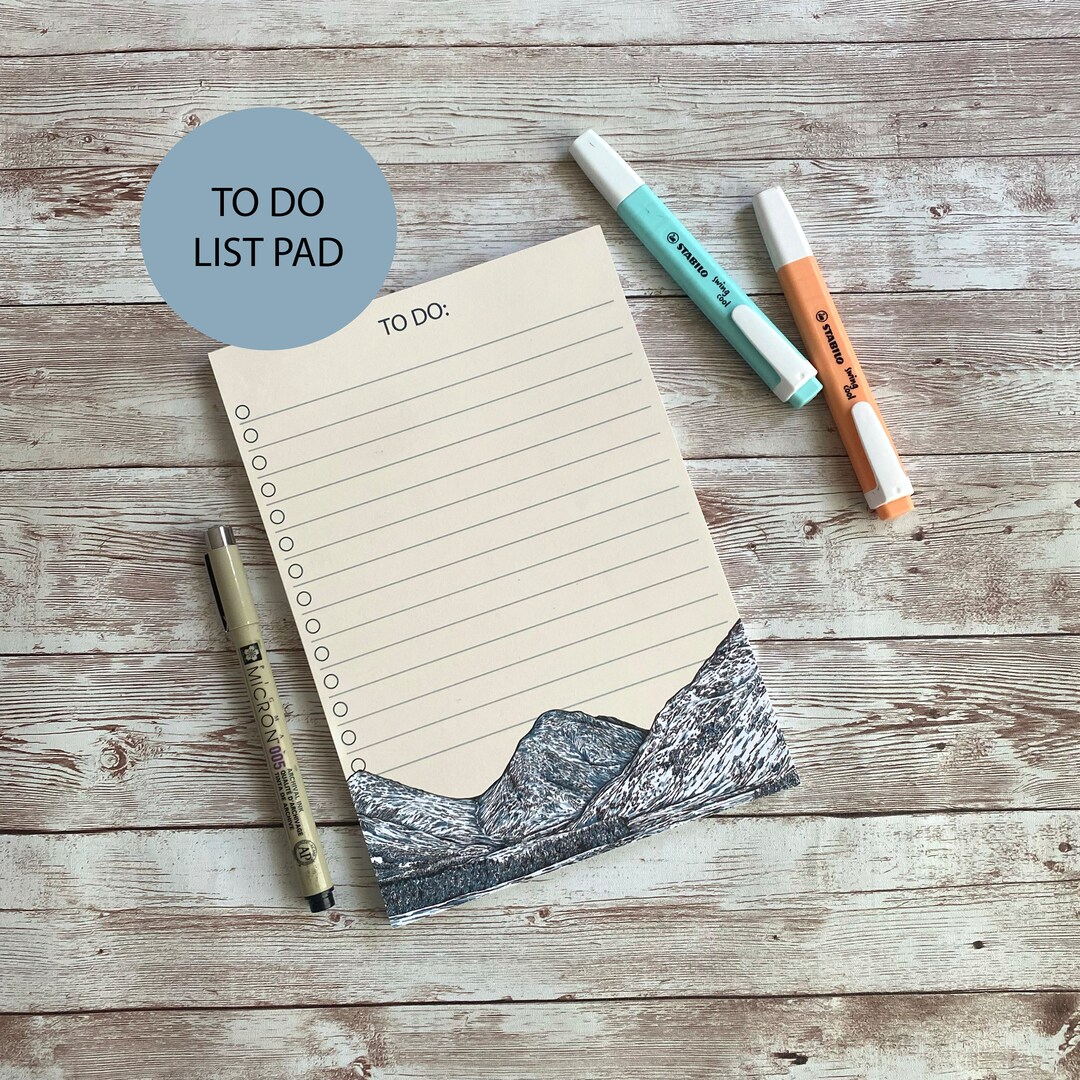 To Do List Pad Mountain to Do List Planner Notepad WFH Desk Pad ...