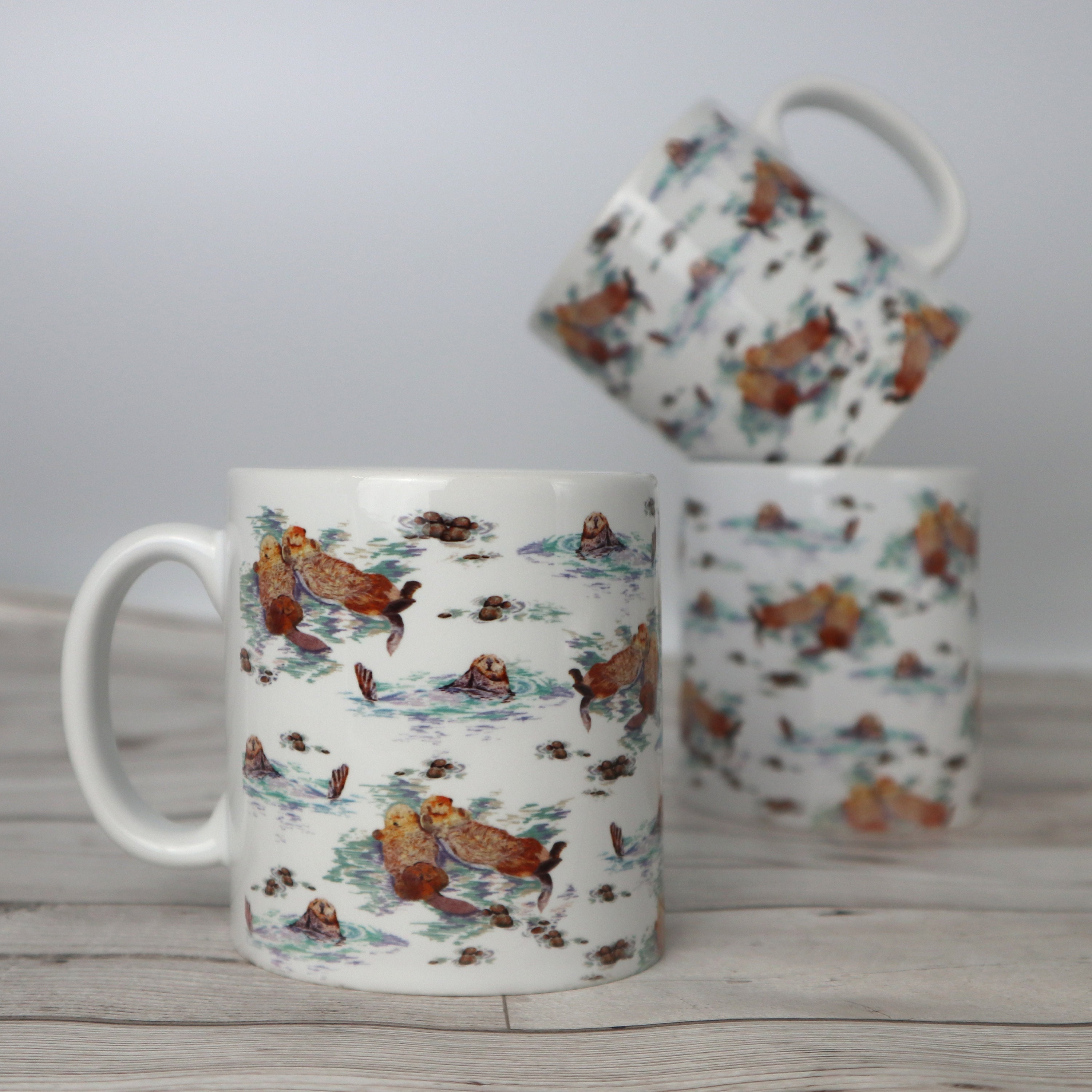 Otter Mug - Scottish Wildlife Illustration, Cute Gift - Etsy