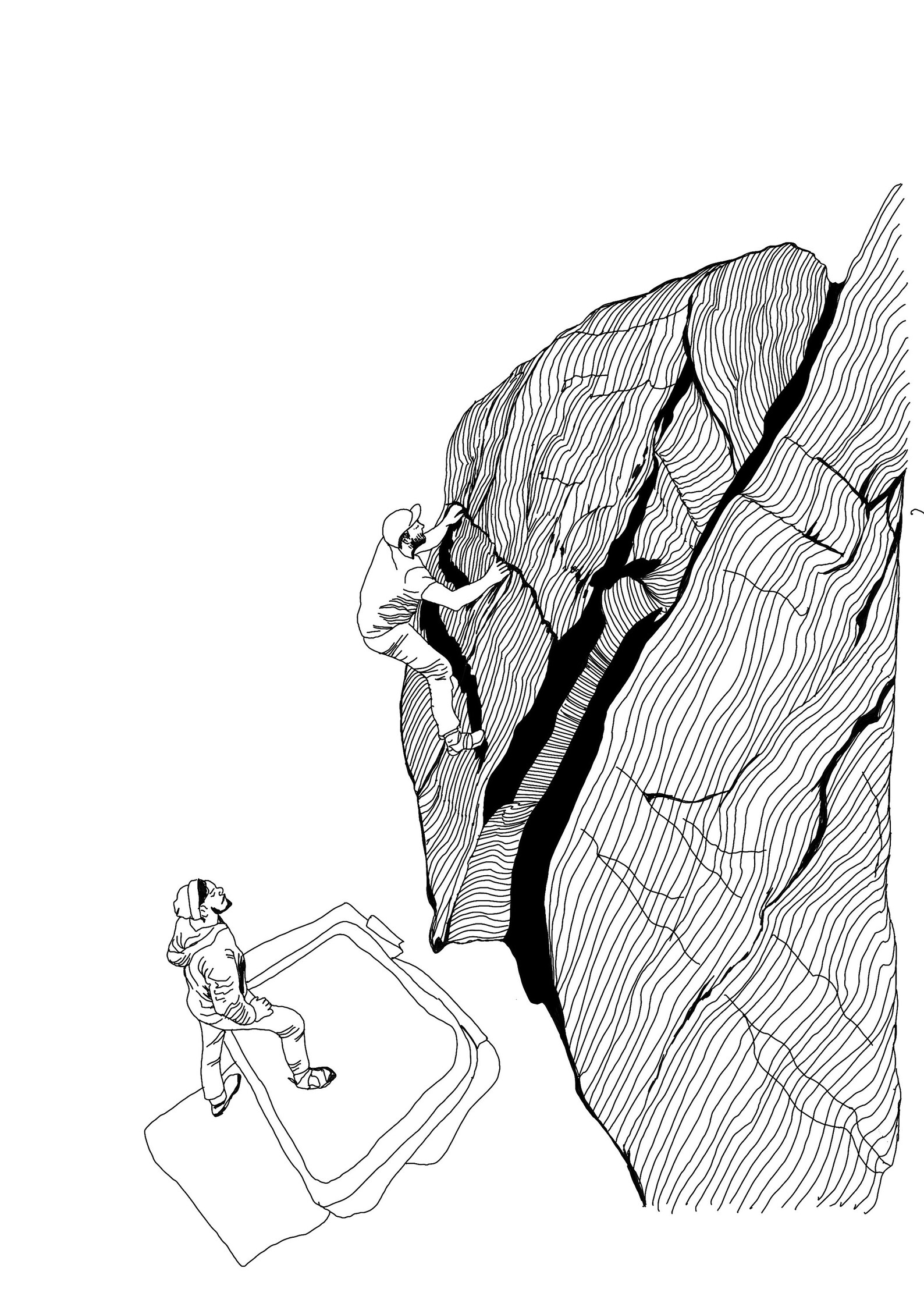 Custom Rock Climbing Digital Pen Drawing Art Climbing Art | Etsy