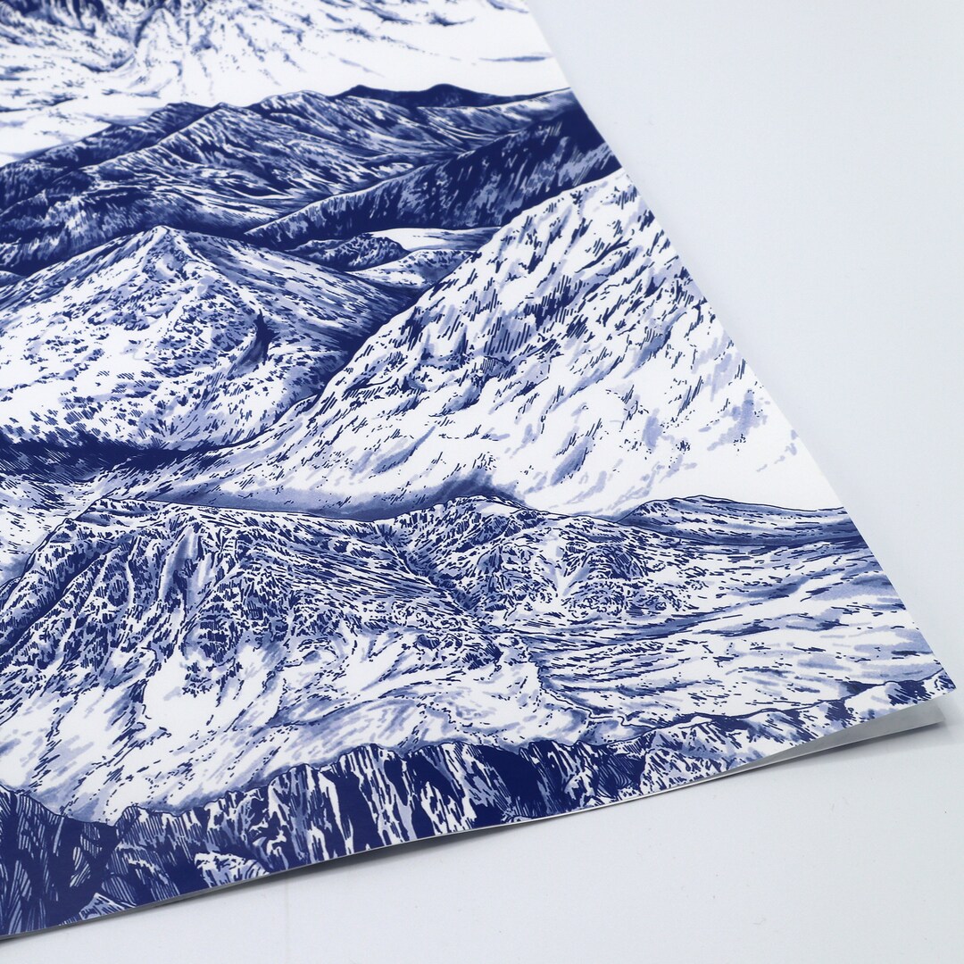 Mountain Wrapping Paper Mountain Gift Wrap Mountain Illustration ...