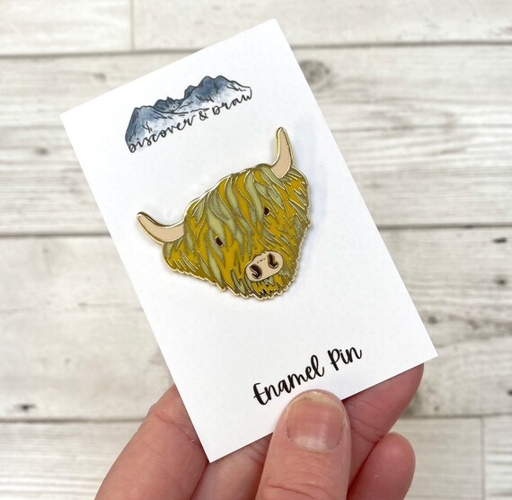 Highland Cow Enamel Pin Highland Cow Gift Cute Highland | Etsy