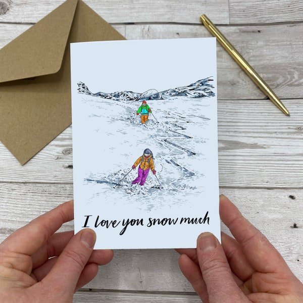 Snow Greeting Card - Etsy