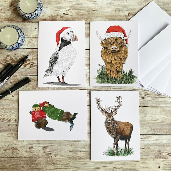 Scottish Christmas Cards - Etsy UK