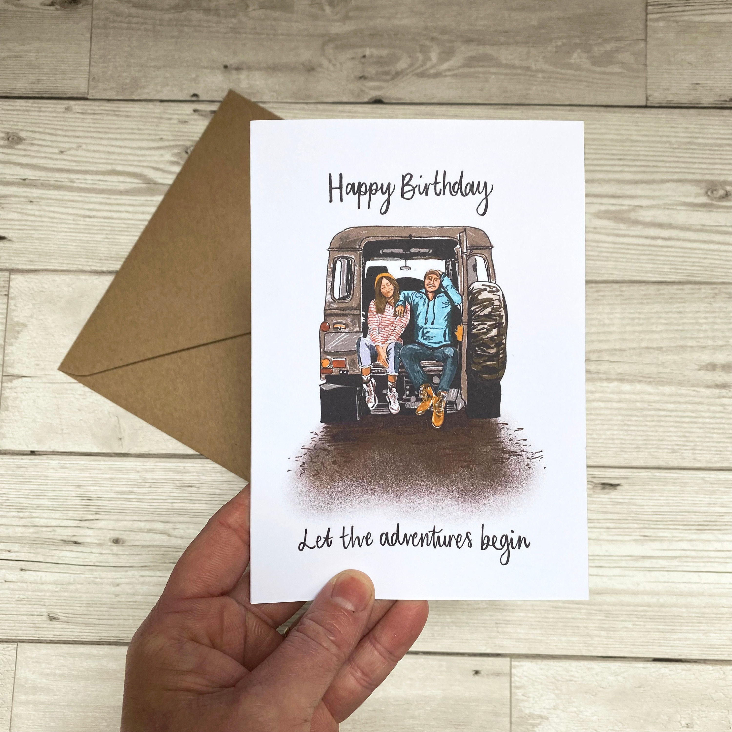 Happy Birthday Adventure Couple Card - Let the Adventures Begin Card ...